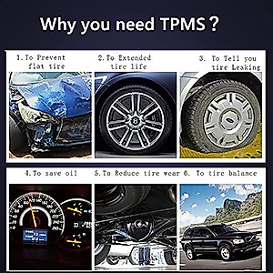 Marsflex TPMS Sensor Compatible for Toyota Scion Pontiac Lexus, Camry rav4 Scion Yaris Corolla Tire Pressure Monitoring Sensor Replaces# 42607-33011 PMV-107J 42607-33021 42607-06011 315MHz