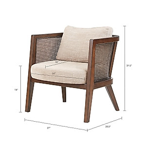 Dsnyu Solid Wood Chair, Modern Living Room Chairs Accent Seating Armchair Comfy Home Furniture 28.50" Lx27 Wx31.50 H