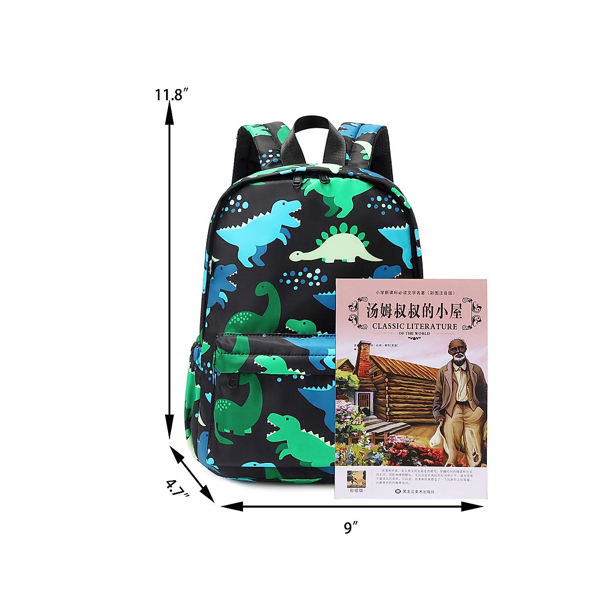 Abshoo Little Kids Backpacks for Boys and Girls Preschool Backpack With Chest Strap (Colorful Dinosaur)