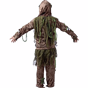 Spooktacular Creations Swamp Deluxe Skeleton Living Dead Zombie Costume for Halloween Kids Monster Role-Playing-3T(3-4yr)