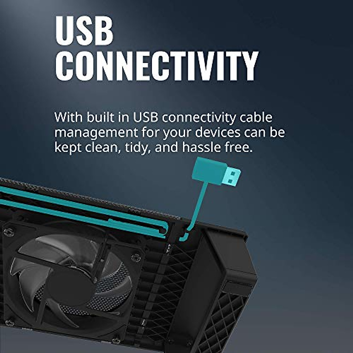 Cooler Master NotePal Connect Stand Network Devices Cooling Solution, Metal Mesh, SickleFlow 120 Reverse Edition Fan, and USB Connectivity