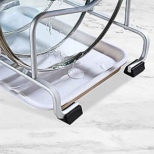 XJJZS Pan Organizer Rack Kitchen Organizer Pot Lid Holder Dishes Stand Holder for Cutting Board Cabinet Storage