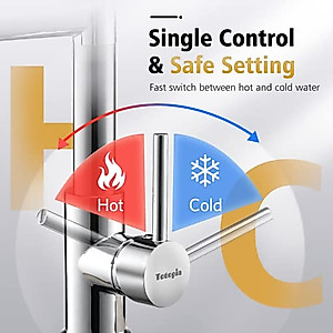 Totopia Pull Down Kitchen Faucet, Stainless Steel Kitchen Sink Faucet with Sprayer, 2-spout, Single-Handle Control, High Arc Spring Design, Easy Installation,Brushed Nickel