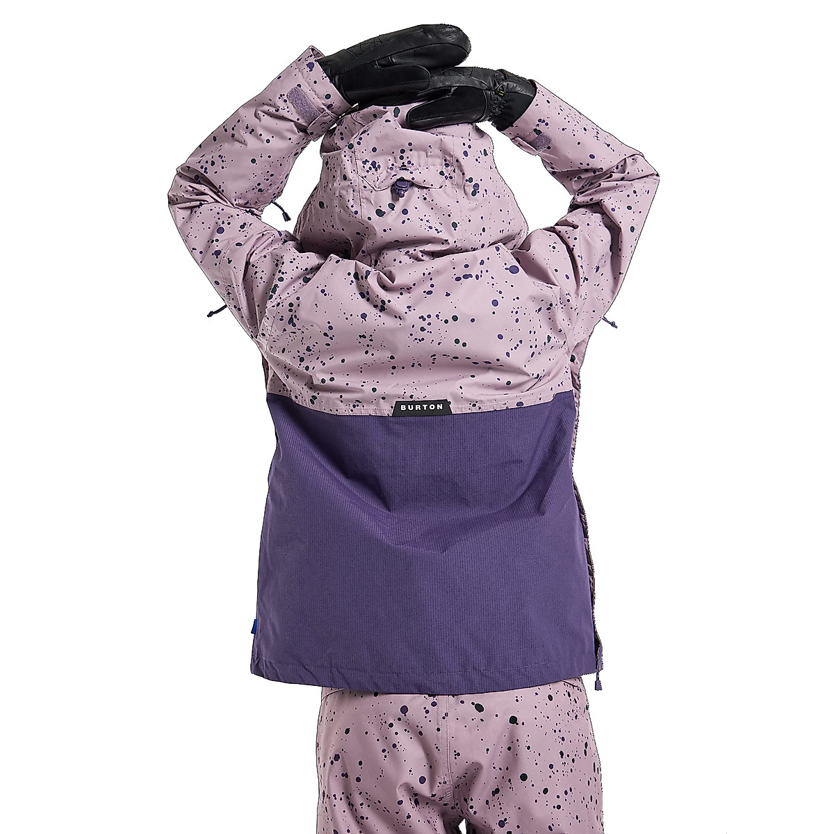 Burton Women's Standard Frostner 2L Anorak Jacket, Elderberry Spatter/Violet Halo, X-Small