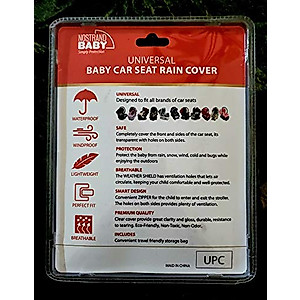 Universal Baby Car Seat Rain Cover, fits Stroller, Easy Access Zipper, Protect Child Travel