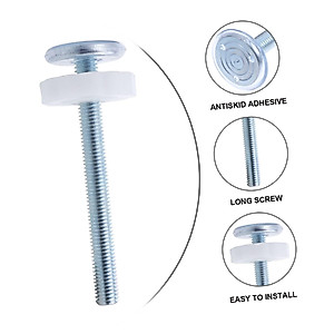 ibasenice 8 Pcs Child Playpen Screws Pet Safety Screws Pressure Threaded Spindle Rods Pressure Mounted Gate Screw M8 Spindle Rod Pressure Bolt The Fence Door Shaft Metal Baby