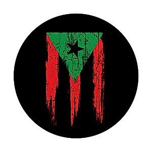 Distressed Afro Latino Flag Afro Boricua Puerto Rico African PopSockets Grip and Stand for Phones and Tablets