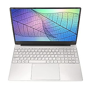 Estink 15.6 inch Laptop, CPU Portable Silver Laptop, 2k Resolution IPS Screen , 16GB Ram, with Backlit Keyboard and Large Touchpad, for Windows 11, Can be Used for Office Games Learning(16+128G)