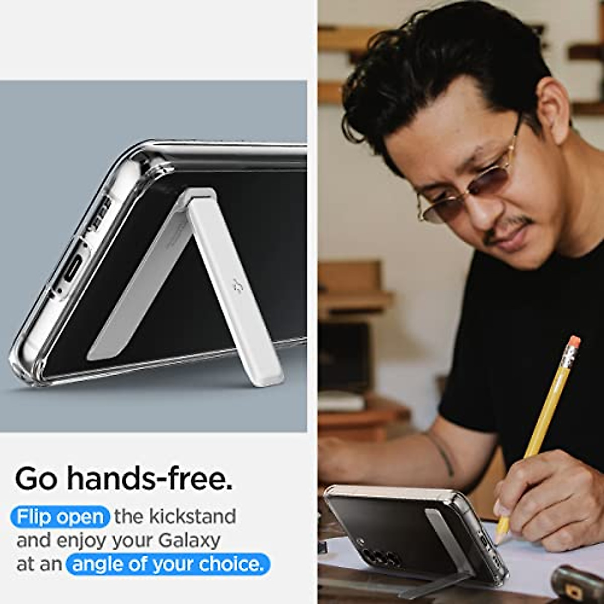 Spigen Ultra Hybrid S Designed for Galaxy S23 Plus Case (2023) - Crystal Clear