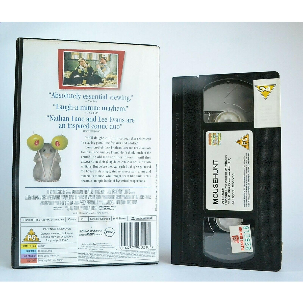 Mouse Hunt (1997): Dark Slapstick Comedy - Large Box Rental - N.Lane - Pal VHS