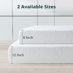 Wellos Queen Size Mattress 12 Inch Memory Foam Bed Mattress in a Box,CertiPUR-US Certified，Fiberglass Free Mattress, Cooling Gel Queen Mattress Medium Firm for Supportive & Pressure Relief