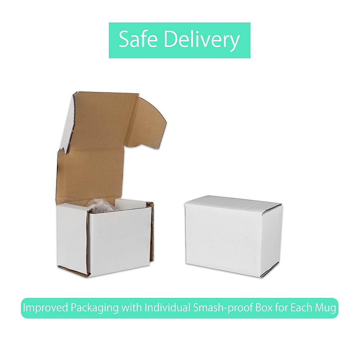 SIGNZWORLD Sublimation Mugs, Sublimation Mugs Blank 11oz for Vinyl, Sublimation Coffee Mugs Ceramic Coffee Mug with Large Handle White Coated Ceramic Cup with White Gift Box(Set of 6)