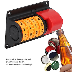 Yosoo Beer Bottle Opener, Counter Wall Mounted Bottle Opener, Automatic Counting Function Helps Keep Track of How Much Beer was Drunk