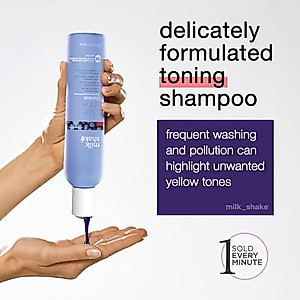 Milk_shake Silver Shine Purple Shampoo for Blonde Hair - Blonde Toner for Brassy Hair 100% SLES-Free, 10.1 Fl Oz