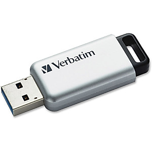 VER98665 - Verbatim 32GB Store n Go Secure Pro USB 3.0 Flash Drive with AES 256 Hardware Encryption - Silver