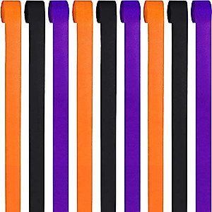 984 Feet Totally Crepe Paper Streamers Halloween Party Crepe Paper Roll Orange Purple Black Streamers for Halloween Decorations Party Supplies, 12 Rolls