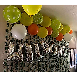 84FT Artificial Vines with Leaves Fake Ivy Foliage Flowers Hanging Garland 12PCS Individual Strands Artificial Tropical Leaves,Home Party Wall Garden Wedding Decors Indoor Outdoor