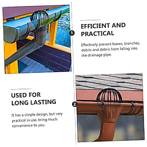 4 Pcs Eaves Filter Cover Round Balloons Expanding Water Hose mesh Filter roof Leaf Guard Gutter Leaf Strainer Gutter Topper Drainage Strainer Cover Draining Tube Filter Cover