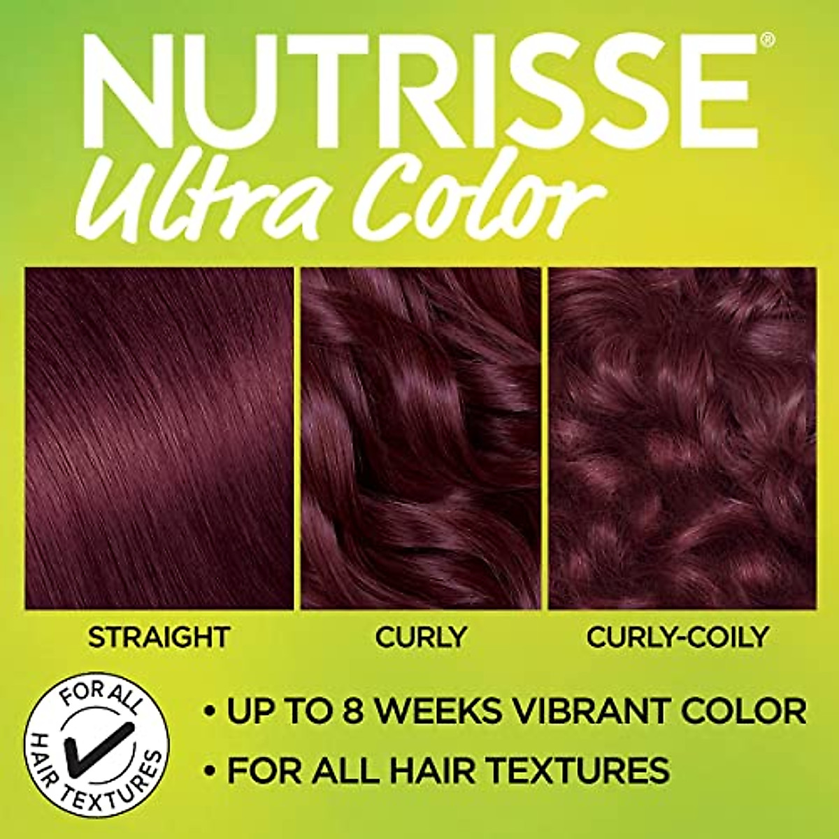 Garnier Hair Color Nutrisse Ultra Color Nourishing Creme, BR3 Intense Burgundy (Lotus Berry) Red Permanent Hair Dye, 1 Count (Packaging May Vary)