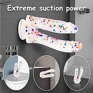 Realistic Double-Ended Dildo G-Spot Stimulation - 7 Inch Silicone Flexible Dildo with Flared Suction Cup for Hands-Free Play, with Curved Shaft for Vaginal Anal Orgasmic Adult Sex Toys for Women Men