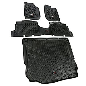 Rugged Ridge | Floor Liner, Front/Rear/Cargo | 12988.04 | Fits 2011-2018 Jeep Wrangler JKU 4-Door