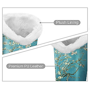 Fintie Plush Lined Eyeglasses Holder with Magnetic Base- Premium Vegan Leather Glasses Stand Case, Blossom