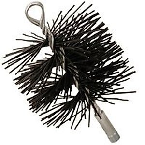 Imperial Br0075 Polypropylene Round Chimney Cleaning Brush 5", 3/8" Nspm, 25"
