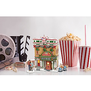 Department 56 Village Collection Accessories Movie Premiere Lamps Lit Figurine Set, 4.5 Inch, Silver