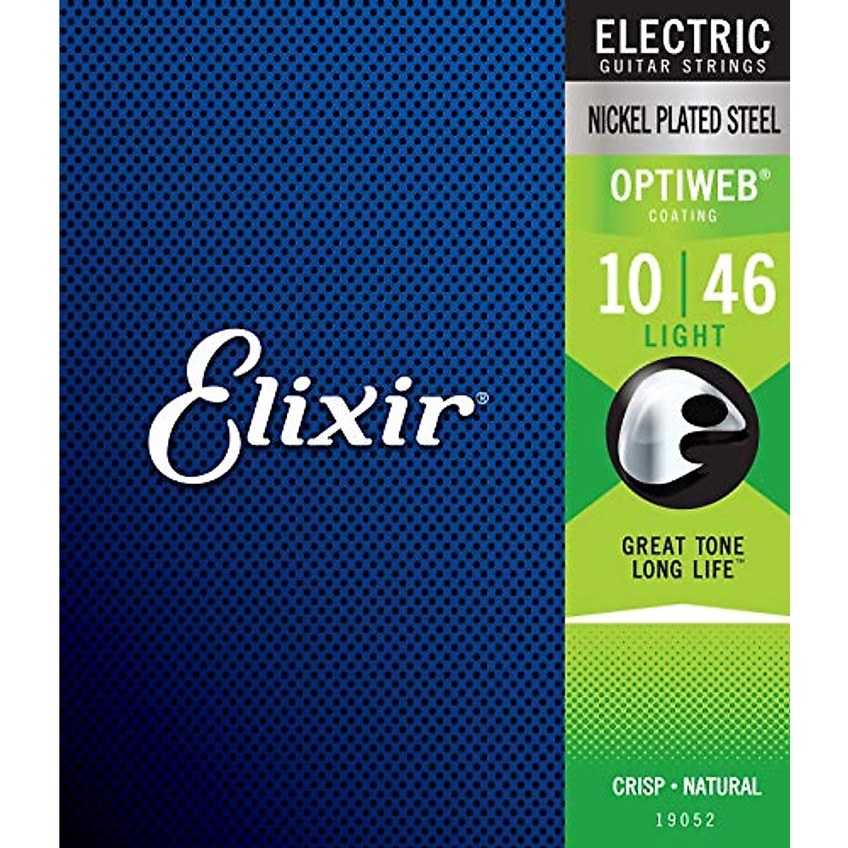 Elixir Strings 19052 Coated Nickel Electric Guitar Strings, Light (.010-.046)