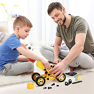 STEM Toys Kids Building Toys – 100 Piece 8-in-1 DIY Learning Construction Toy Set, Educational Kids Building Toys for Boys and Girls Mechanical Engineering Gifts Sets for Ages 5 6 7 8 9 + Years Old