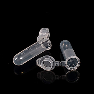 Eowpower 400 Pieces 2 ml Plastic Vial Tube Tubes for Sample Storage Container Beads Liquid