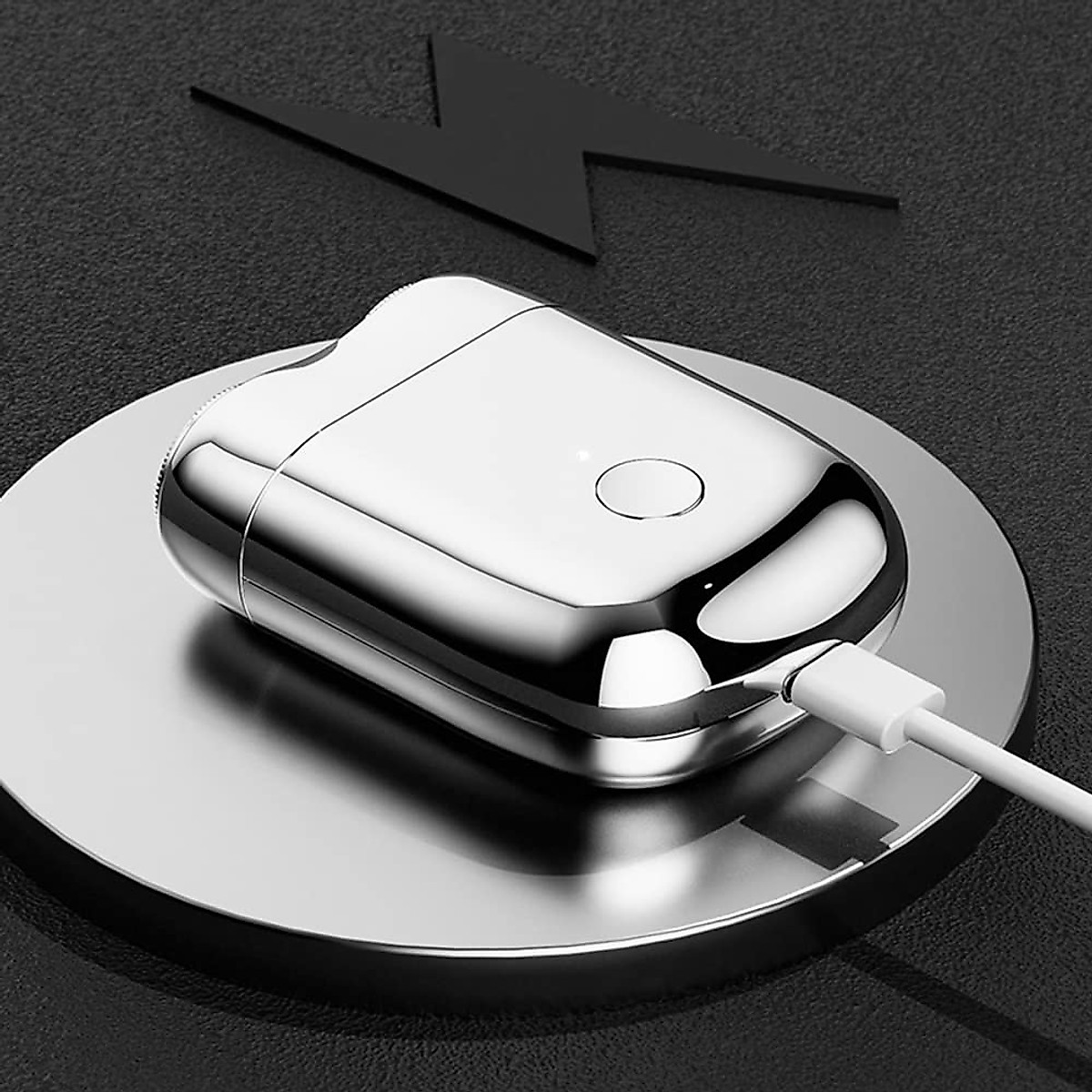 Waterproof Portable USB Men's Shaver - VALINK Double Head 3D Floating Rotary USB rechargeable Cordless Electric Razors Wet and Dry Use