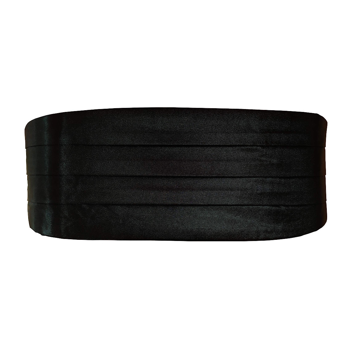 Simpowe Men's Solid Multi-color Silk Cumberbund (One Size, Black)