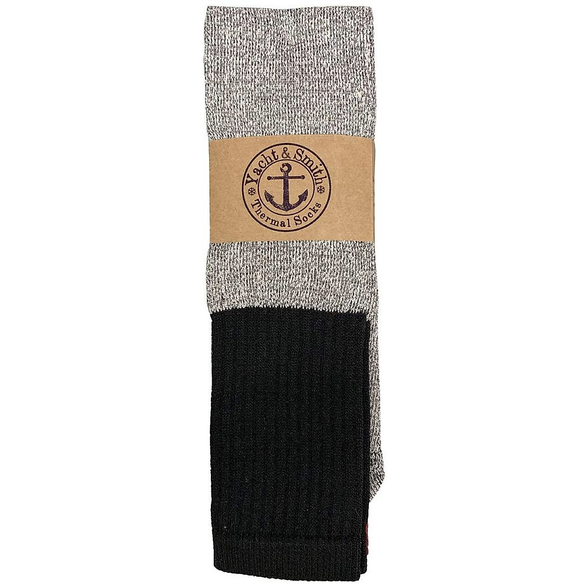 Yacht & Smith 120 Pair Bulk Pack Of Mens Winter Thermal Camping Boot Socks, Cotton Tube or Crew Sock