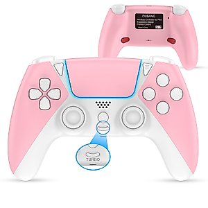 OUBANG for PS4 Controller, Pink Game Remote for Elite PS4 Controller with Turbo, Steam Gamepad Work with Playstation 4 Controller with Back Paddles, Scuf Controllers for PS4/Pro/Silm/PC/IOS/Android
