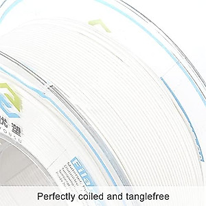 YOUSU White PVB Filament 1.75 mm for 3D Printer & 3D Pen 1 kg (2.2 lbs), Print As Easy as PLA Filament, can be Polished with Alcohol to get Smooth Surface.