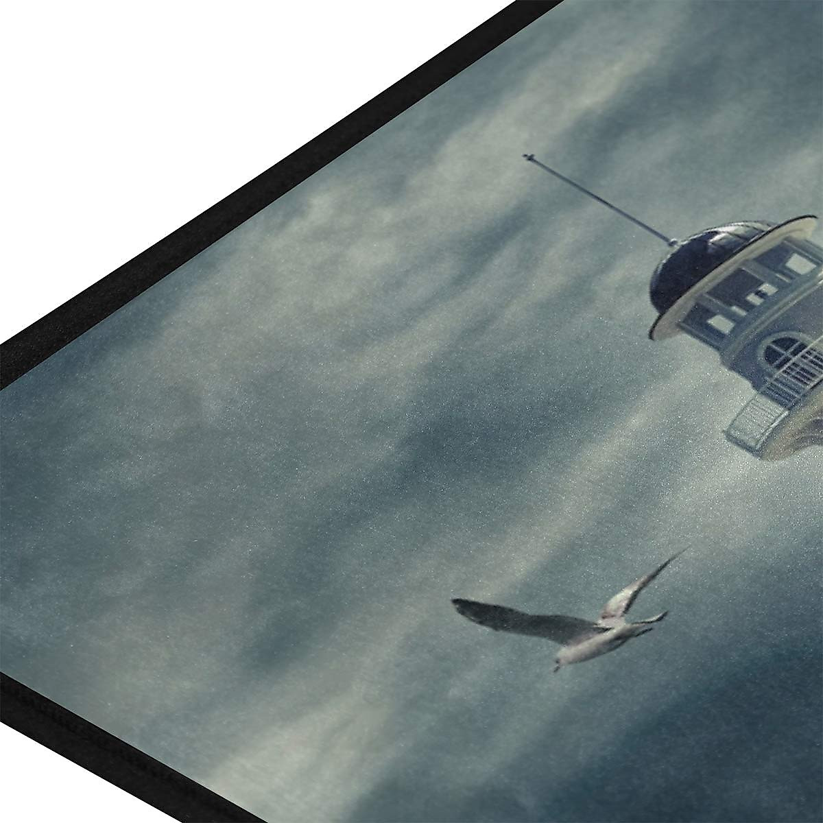 MOYYO Kitchen Mat Lighthouse On The Sea Kitchen Rug Mat Anti-Fatigue Comfort Floor Mat Non Slip Oil Stain Resistant Easy to Clean Kitchen Rug Bath Rug Carpet for Indoor Outdoor Doormat