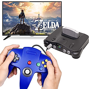 4 Pack Classic 64 Controller, suily Game pad Joystick for 64 - Plug & Play (Non PC USB Version) (Black/Gray/Red/Blue)