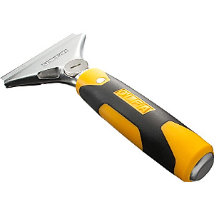 OLFA 8" Extra Heavy Duty Razor Scraper (XSR-200) - 8 Inch Steel Razor Blade Scraper Tool with Strike Tip & Non Slip Handle for Floors, Paint, Glass, Replacement Blades: OLFA BS & BSF Blades