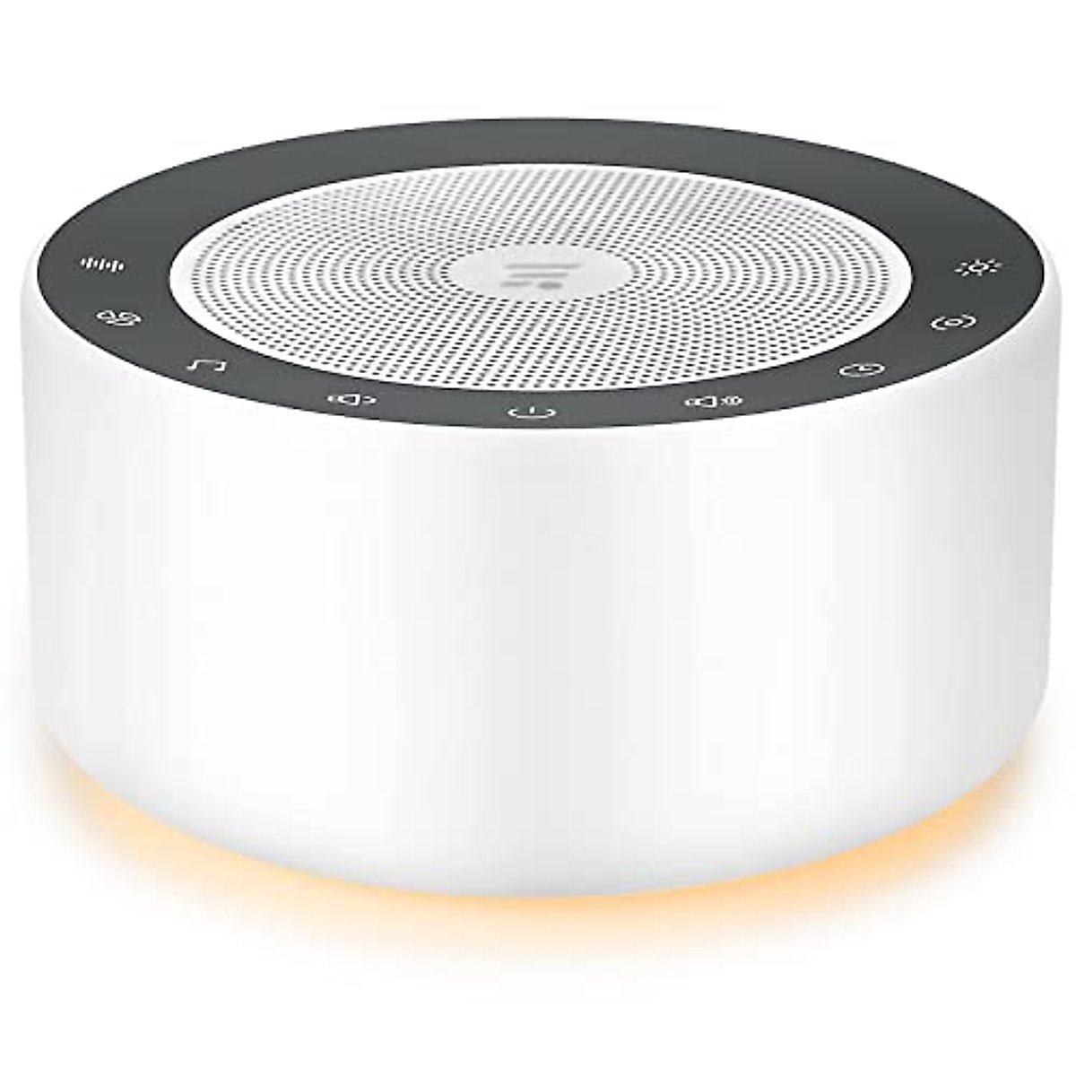 White Noise Machine with 30 High Fidelity Soundtracks, 7 Colors Night Lights, Full Touch Metal Grille and Buttons, Timer and Memory Features, Plug in, Sound Machine for Baby, Adults