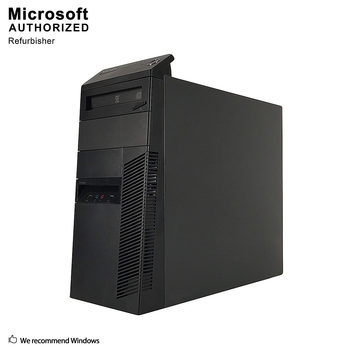 Lenovo ThinkCentre Business Computer, Intel Core i5, 16G DDR3, 512G SSD, 2T, VGA, DP, WiFi, BT 4.0, DVD, Win 10 64 Bit-Multi-Language(CI5)(Renewed)