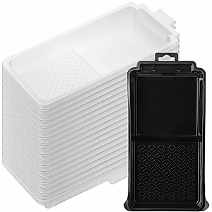 Bates- Paint Tray Liner, 4 Inches, One Plastic Paint Tray with 20 pcs Paint Pan Liners, Paint Pans Trays, Disposable Paint Tray, Paint Roller Tray Liners, Paint Trays for Painting Walls