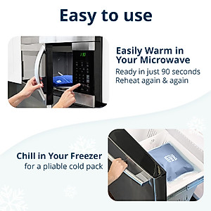 Microwave Heating Pad (with Removable Cover) – Weighted Microwavable Moist Heat Therapy Pad for Back, Neck, Shoulders, and Cramps – Portable, Reusable Cold or Warm Compress, 10" x 7", 2.5lbs