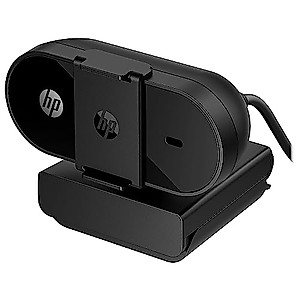 HP 320 FHD Webcam - USB-A Computer Camera with Mic & Privacy Cover - for Desktop, Laptop, & Chromebook - 1080p Resolution w/Wide FOV - Zoom & Teams Compatible - Clip Mount, Tripod Support, & Swivel