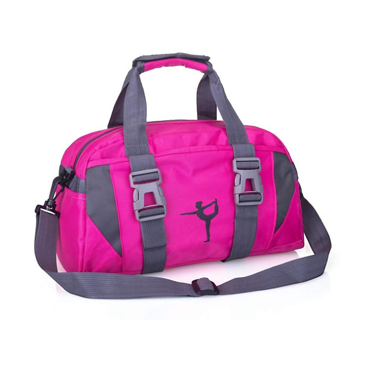 Small/Large Dance Duffle Bag For Girls Sport Gym Bags For Women Yoga Bag (Rose, Large)