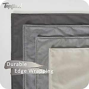 Topfinel Gray Throw Couch Pillows Covers for Living Room,Soft Velvet Square 18 Inches (18x18) Pillow Covers Set of 4,Grey Pillow Set Neutral Room Decor for Bed Sofa Chair