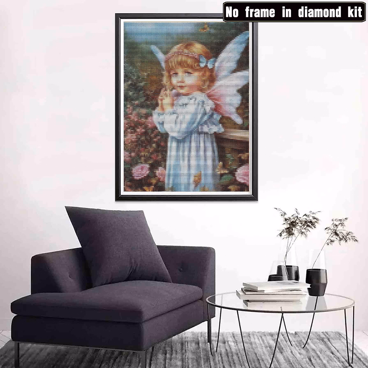 Sheehow 5D Diamond Painting Kits for Adults Butterfly Angel, Full Drill Diamond Art Girl, Gem Pictures Paint by Numbers Art, DIY Cross Stitch Jewel Art Rhinestone Craft for Home Wall Decor 12X16 inch