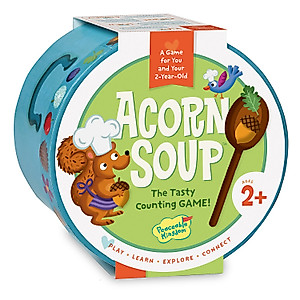 Peaceable Kingdom Acorn Soup – Game for You and Your 2 + Year Old – Fun Toddler Games Ages 2–4 That Teach Numbers and Counting Skills