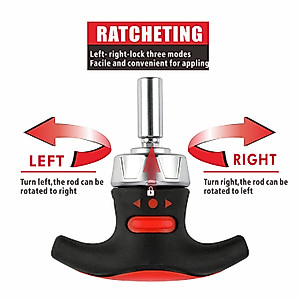 Ratcheting Muti Screwdriver Bits Sockets Set Mini Magnetic Racheting T-handle Torx Slotted Phillips Square Screwdriver Set Tools Set 24-piece with portable case for home dorm