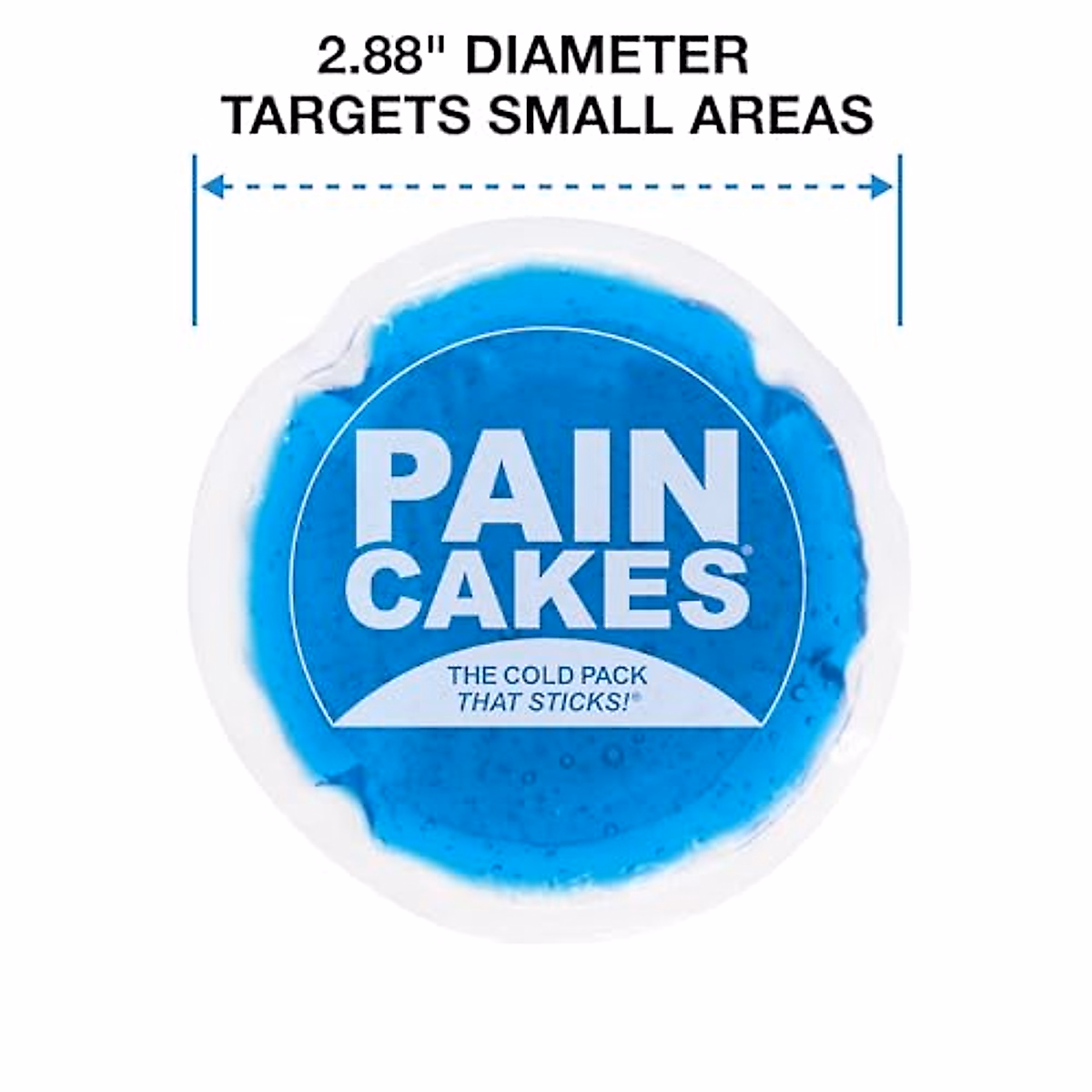 PAINCAKES Reusable Mini Cold Packs - Stickable Ice Packs for Targeted Cold Therapy - Perfect for Injuries, and Small Areas - Latex-Free Cold Compress, 100x Re-Stickable Blue & Purple 2 Pack Set